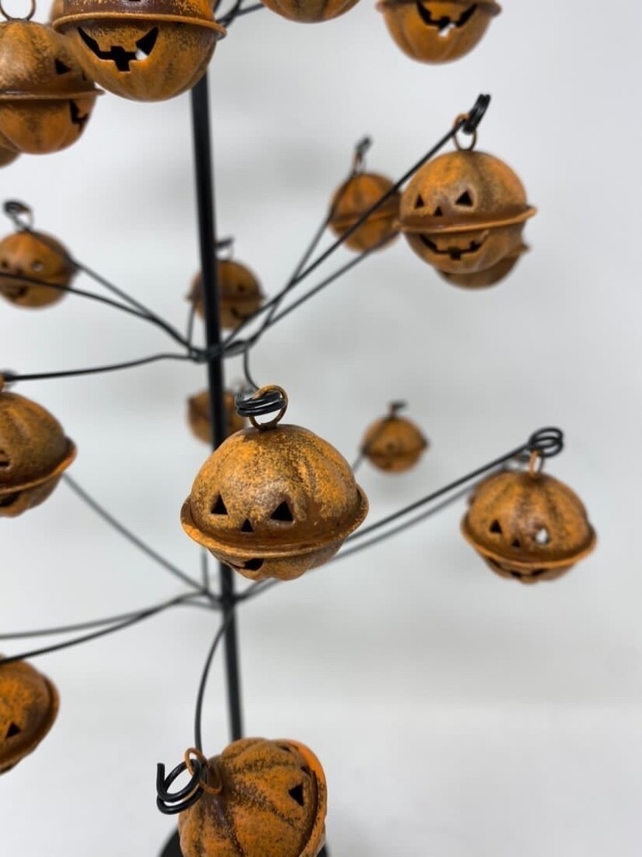 Rustic Jingle Bell Ornament Tabletop Bell Tree with Metal Star or ...