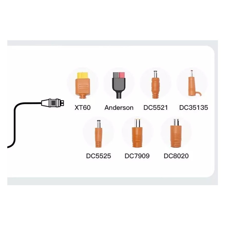 Universal 7-in-1 Solar Panel Adapter Cable fit for Jackery EcoFlow ...