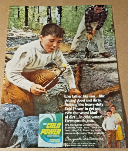 1969 print ad page - Cold Power Laundry soap CONSTANTINEAU family ...