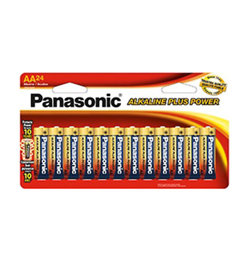 Panasonic AA Alkaline Plus Power Battery, LR6PA/24B (24 Pack) | eBay