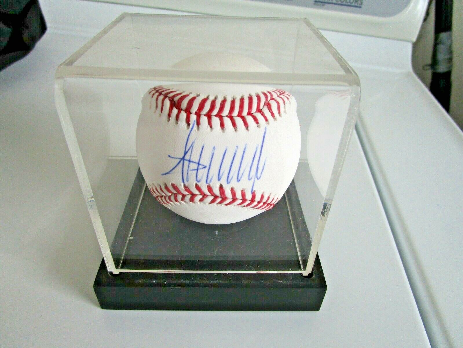 THE GOAT POTUS President Donald Trump Autographed Signed Baseball + COA ...