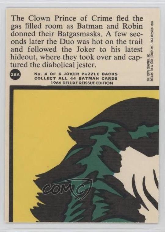 1989 Batman Deluxe Reissue Edition Red Bat The Joker Robin 's Last ...