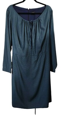 Tocca Womens Blue Green Geometric Pattern Boho Classic Long Sleeve Size 1X Plus | eBay