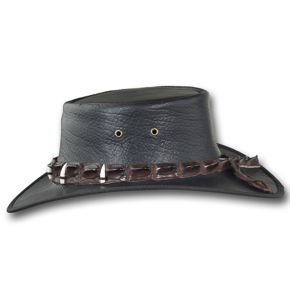 Barmah Hats Squashy Bison Outback Crocodile Leather Hat - 1033 | eBay