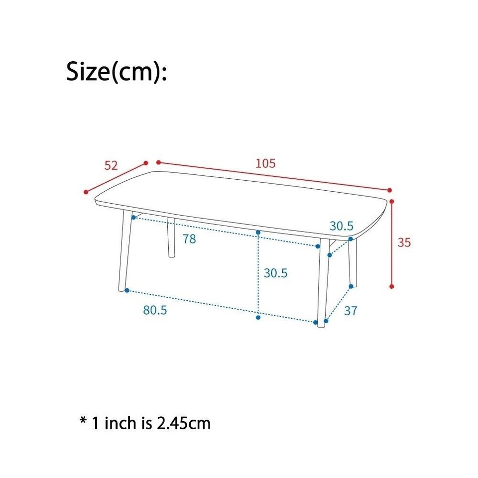 Folding Wood Table Center Easy Storage Oak BLT-229OAK Azumaya F'Kolme ...