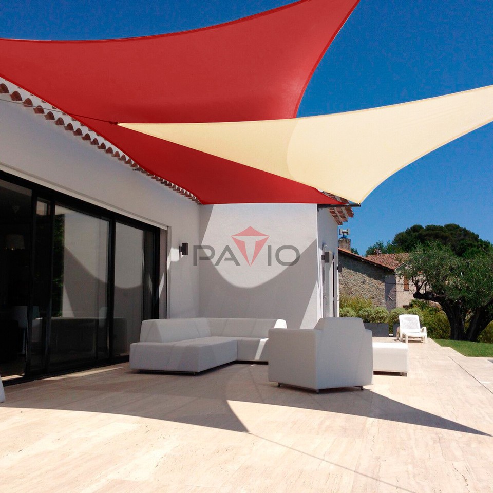 Permeable Rectangle Sun Shade Sail Shelter Cover UV Blocker for Garden ...