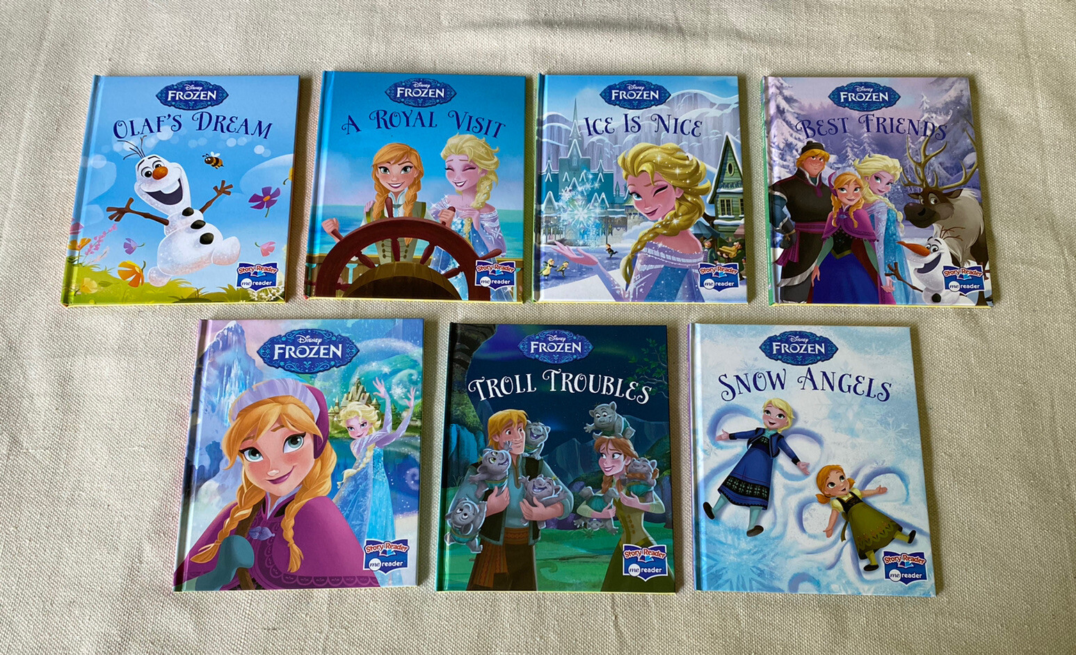 Lot Of 7 FROZEN Olaf Elsa Anna Troll Story Reader Me Books HB PI Kids ...