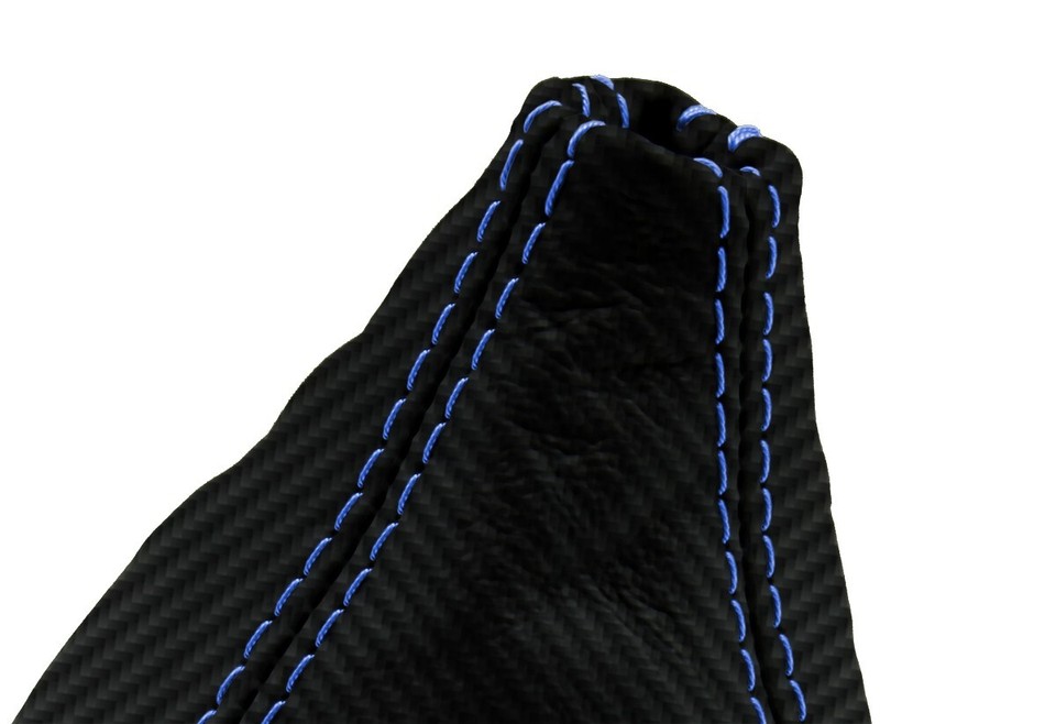 Manual & E Brake Boot PVC Carbon Fiber for BMW E36 92-99 Blue Stitch ...