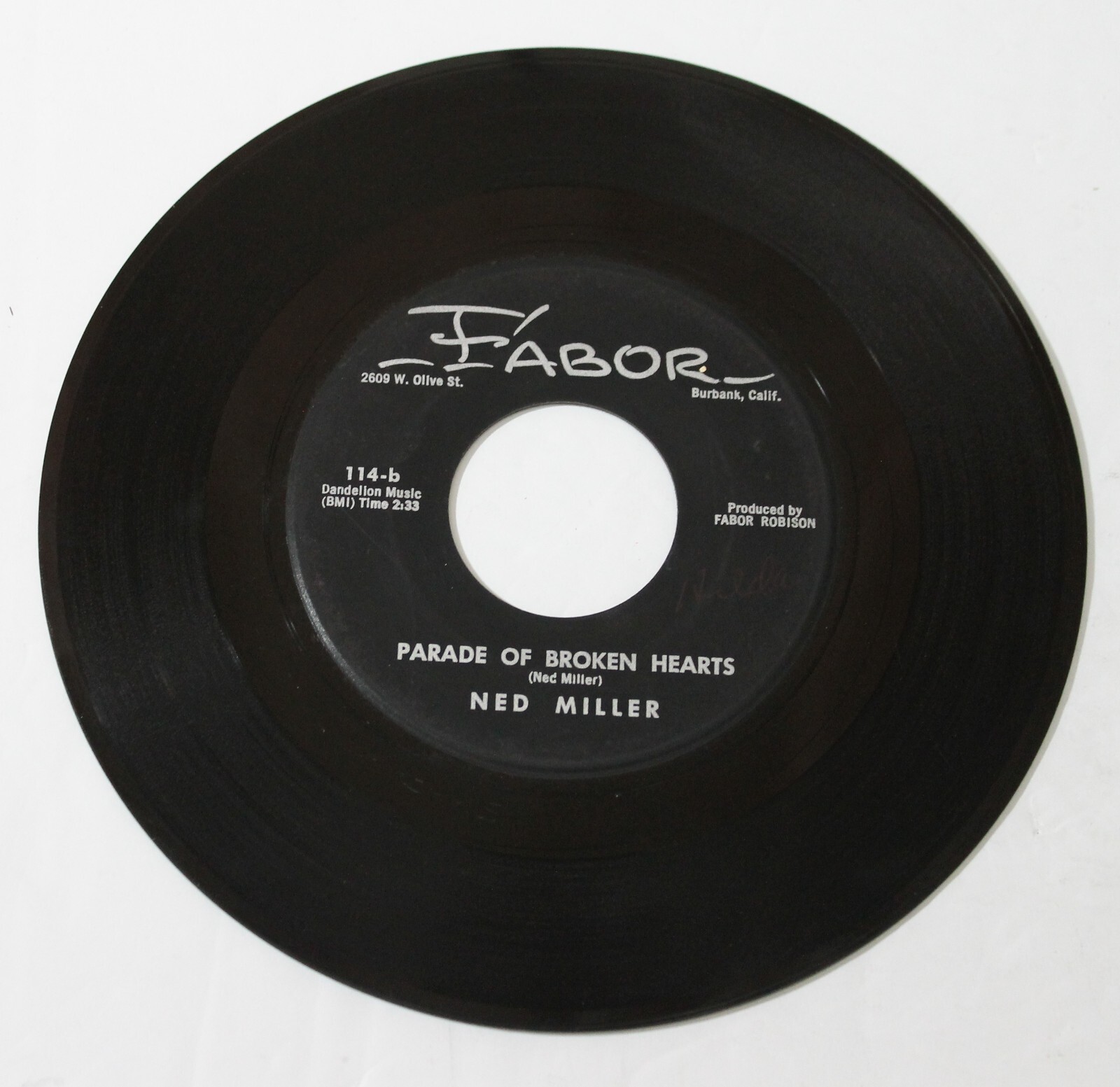 Ned Miller From A Jack to a King / Parade of Broken Hearts 45 RPM ...