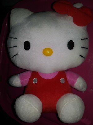 HELLO KITTY PLUSH-TY 10" TALL | eBay