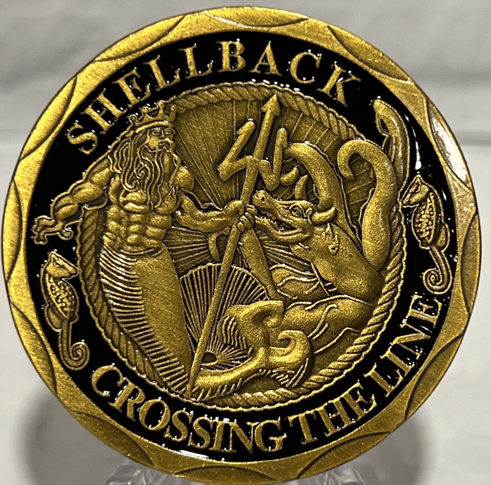 * US Navy Challenge Coin, Shellback US Navy Colors New Challenge ...
