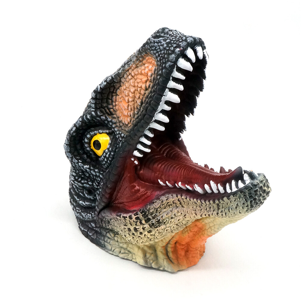 Dinosaur Hand Puppet Rubber Dino Raptor Head Toy Party Dinosaur Hand