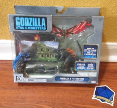 x1 Godzilla & Mothra Battle Pack King of the Monsters Jakks New Sealed ...