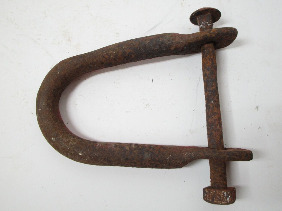 Vintage Clevis Farm Tractor Chain Rope Pulling Drawbar Pin Rigging ...