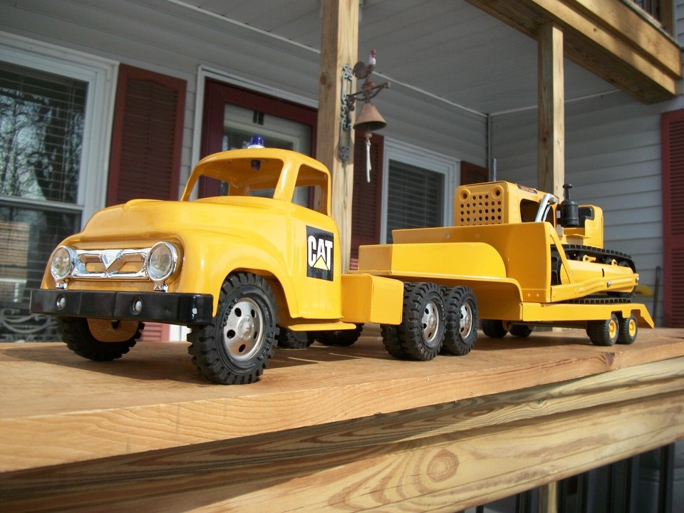 Custom Tonka Caterpillar Lowboy With Bulldozer | eBay