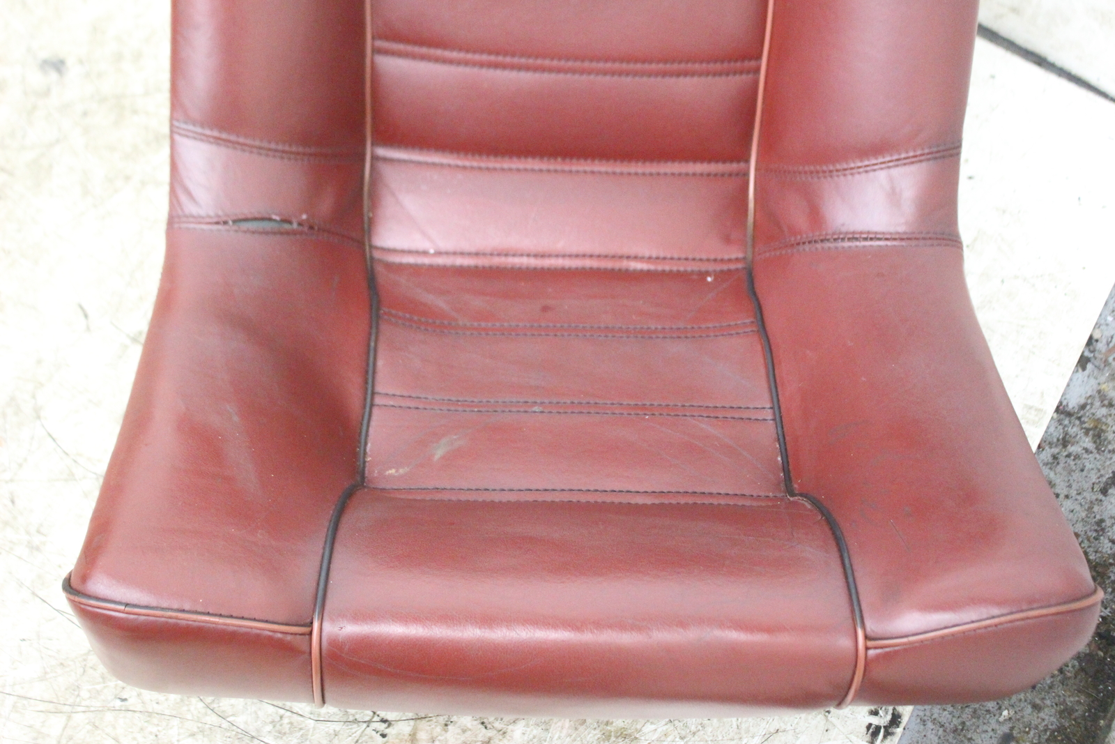BMW E24 635CSI 633CSI REAR LEFT SEAT OEM LEATHER Cardinal Red LM17 | eBay