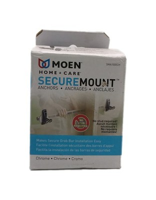 MOEN SecureMount 3.17 in. Stainless Steel Grab Bar Anchors in Chrome 2 ...