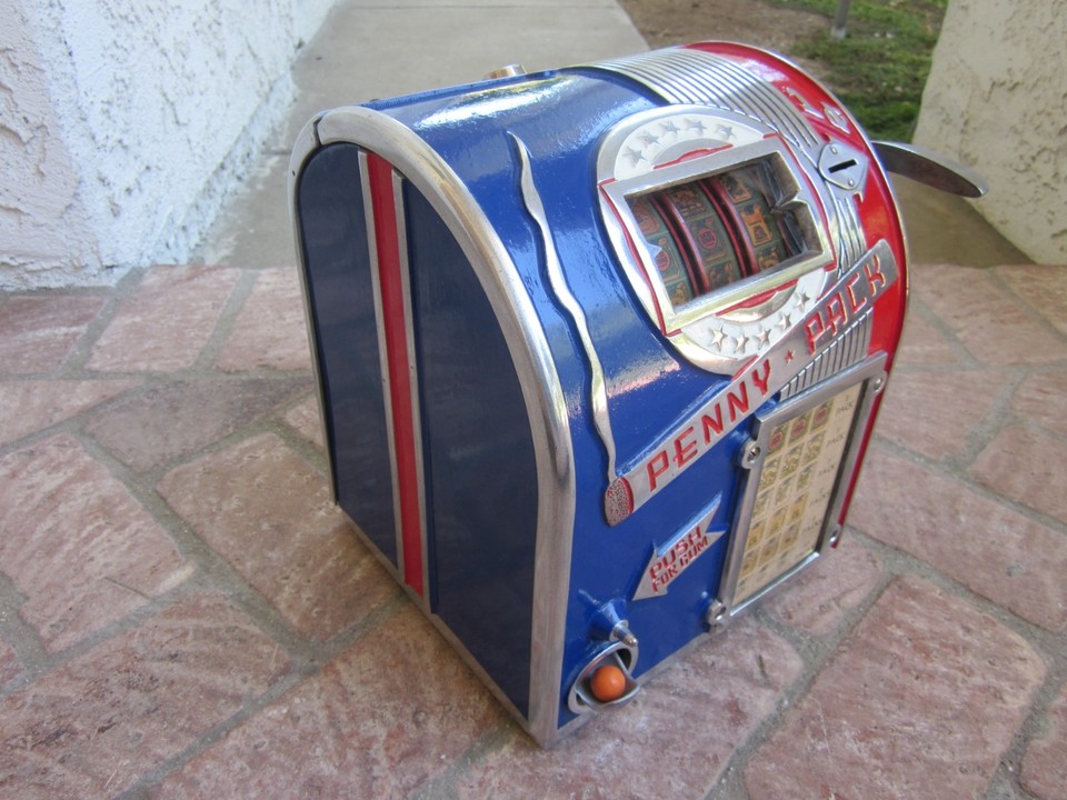 TRADE STIMULATOR DAVAL PENNY PACK GUM VENDOR 1939-40 ART DECO DESIGN ...