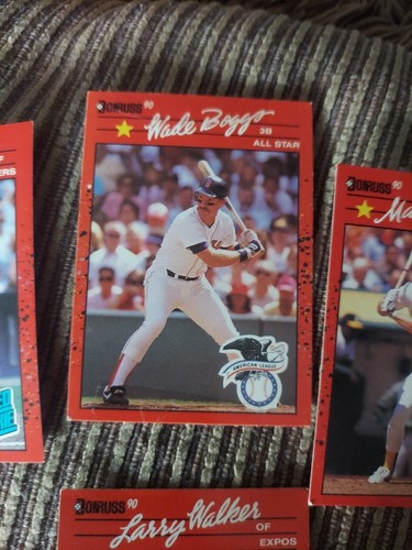 ultra rare lot of 6 1990 donruss baseball error cards in mint condition ...