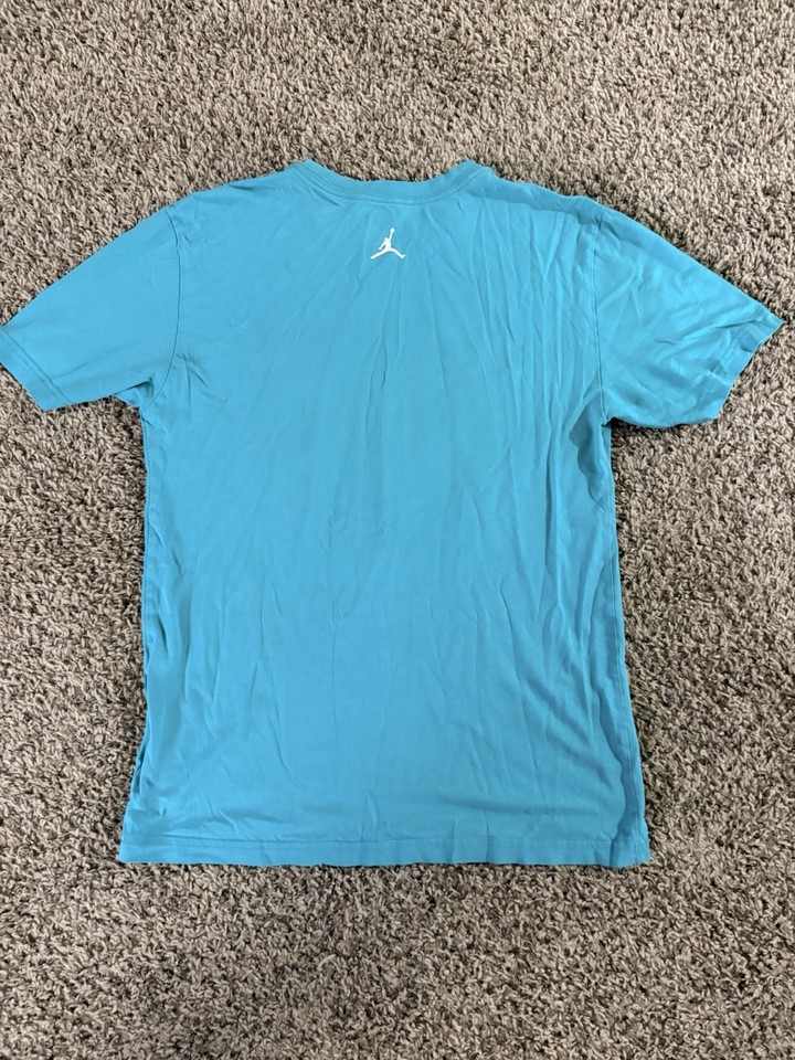 Nike Air Jordan Aqua Blue Smiley Face Shirt “Have A Nice J” Graphic ...