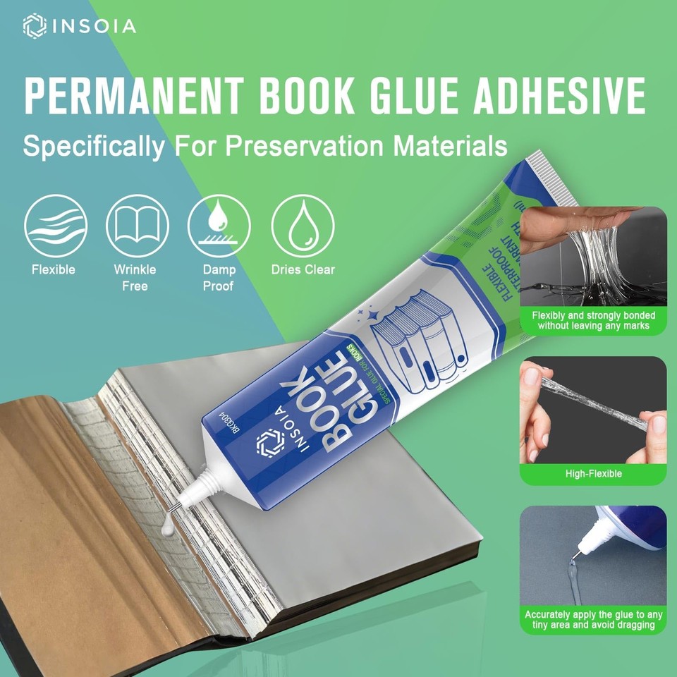 Book Glue, 15ML x 2 Adhesive, Clear Binding 15ml x 2, x 2 | eBay