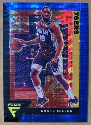 2020-21 Panini Flux NBA Factory Set Target Shake Milton #137 Bonus Blue ...