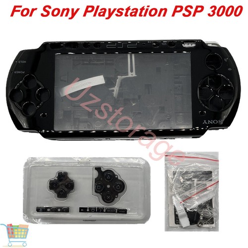 Black Replace For Sony Playstation PSP 3000 Full Set Housing Shell Case ...