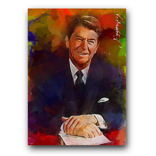 Ronald Reagan #15 Art Card Limited 39/50 Edward Vela Signed (Presidents ...