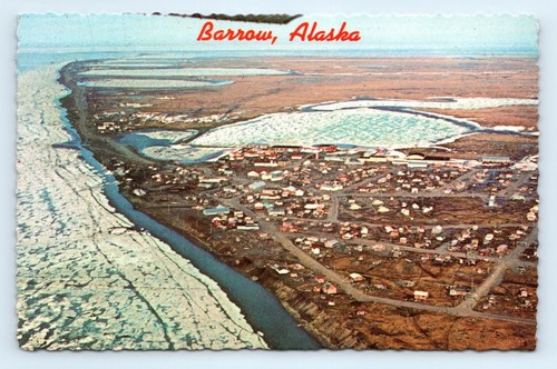 Barrow AK Aerial View Postcard Posted | eBay