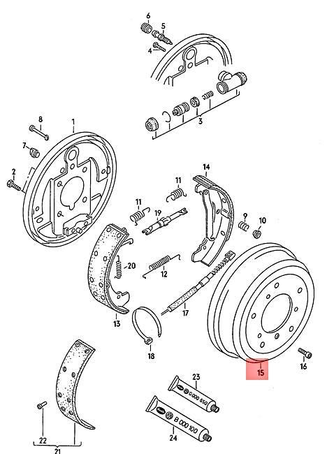 Genuine Volkswagen Brake Drum NOS 291609617A | eBay
