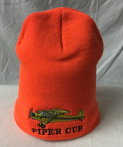 Piper Cub Orange Aircraft Embroidered Beanie Knit Hat | eBay