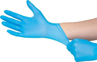Mensch Latex-Handschuh gepudert SKIN blue Größe M | eBay