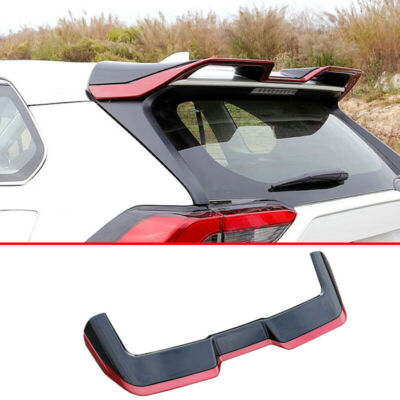 For Toyota RAV4 19-22 Glossy Black&Red Trunk Roof Spoiler Tail Lip Wing ...