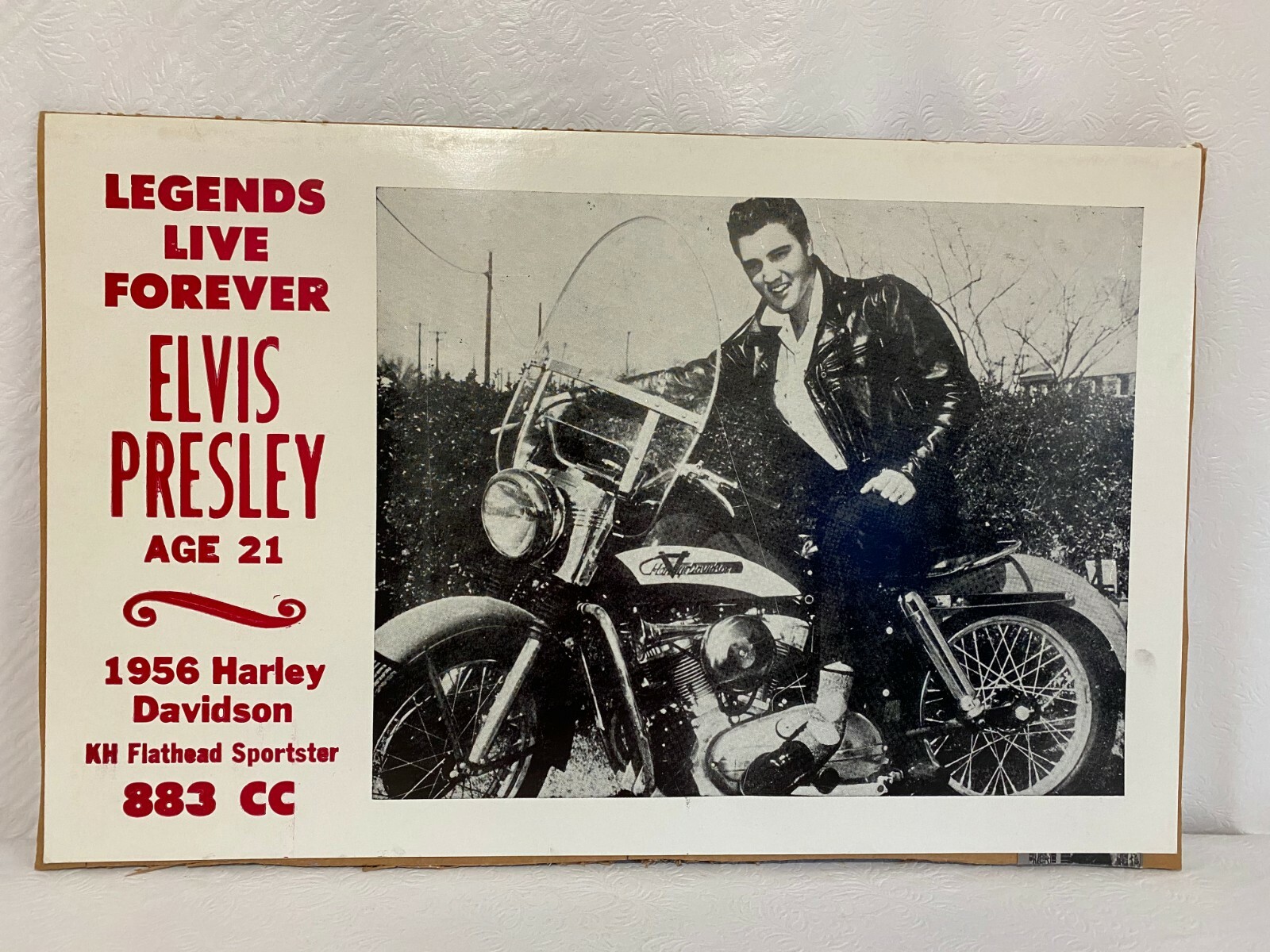 Elvis Motorcycle Poster
