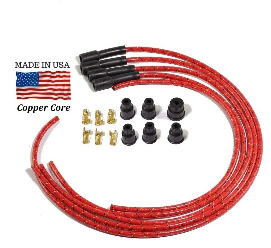 4 Cylinder (Modern Type) Spark Plug wire set for Allis Chalmers Tractor ...