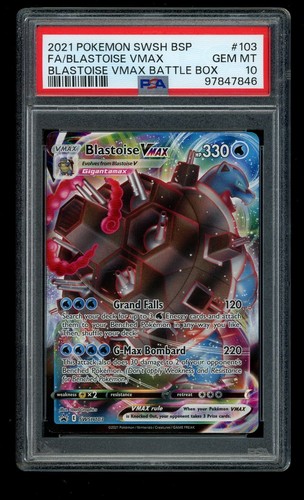 Blastoise VMAX Full Art SWSH103 Sword & Shield Promo Pokemon - PSA 10 ...