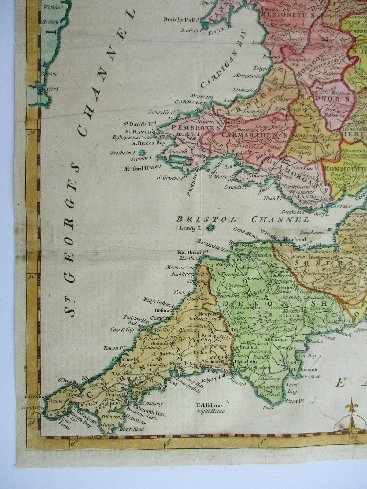 Antique map of England and Wales by Thomas Jefferys 1750 | eBay UK
