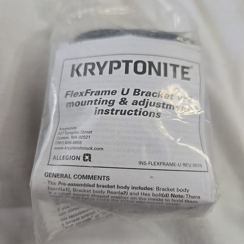 Kryptonite FlexFrame U Bracket vr2 With Mounting & Adjustment ...