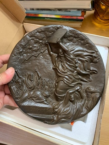 1986 GORE "MOSES & THE TEN COMMANDMENTS" FUSED BRONZE PLATE RHODES ...