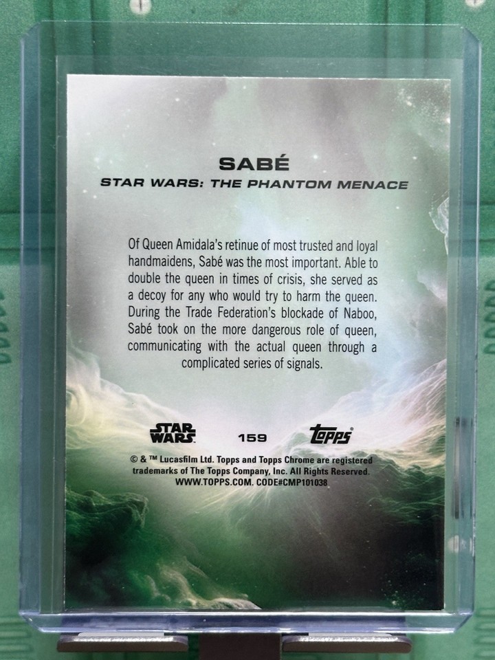 2025 Topps Chrome Sapphire Star Wars Sabe Green Refractor /99 | eBay