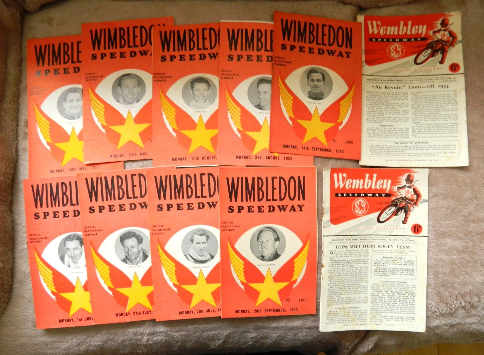 Speedway programmes, Wimbledon, DONS, 1953 + Wembley | eBay UK