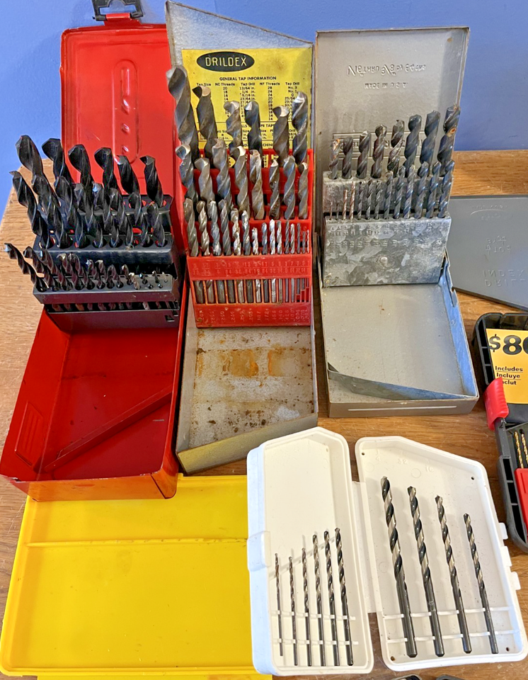 Huge Lot of Machinist Tools HSS Drill Bits, Indexes, Sets, Chucks, Chuck Keys | eBay