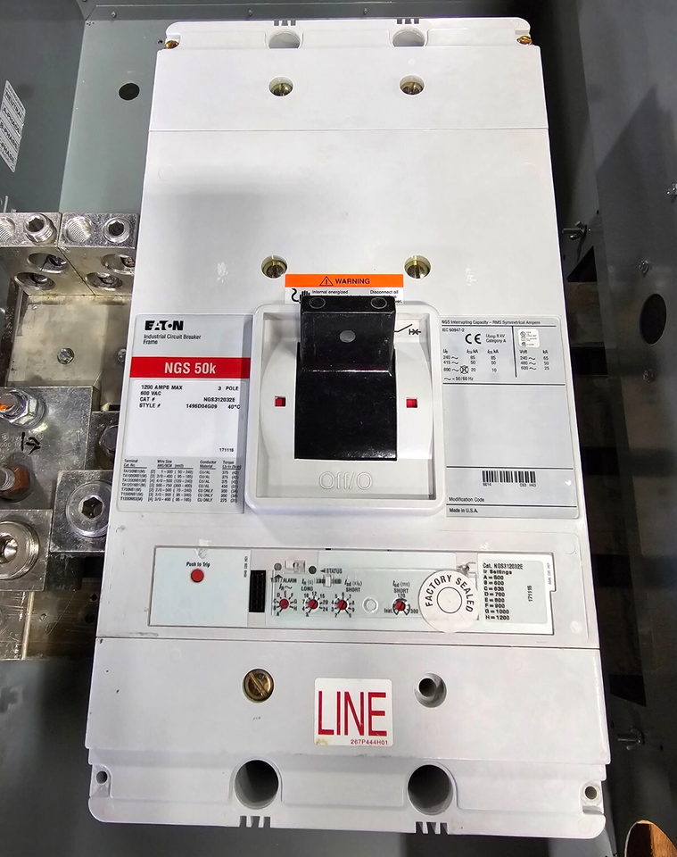 Eaton 1200 Amp Meter Module Main Breaker 120/240 VAC 3R 3MCB1200R ...