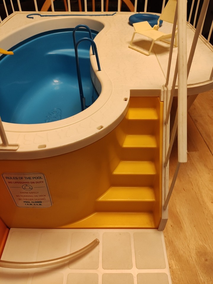 Vintage 1980s BARBIE DREAM POOL No. 1481 Slide Shower Most Rails - Not ...