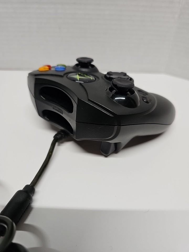 Original Xbox OEM Controller S Type Black X08-69873 w/ Breakaway Cable ...