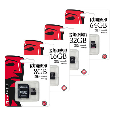 KINGSTON Micro SD Card 4GB 8GB 16GB 32GB 64GB 128GB EXTERNAL MEMORY ...