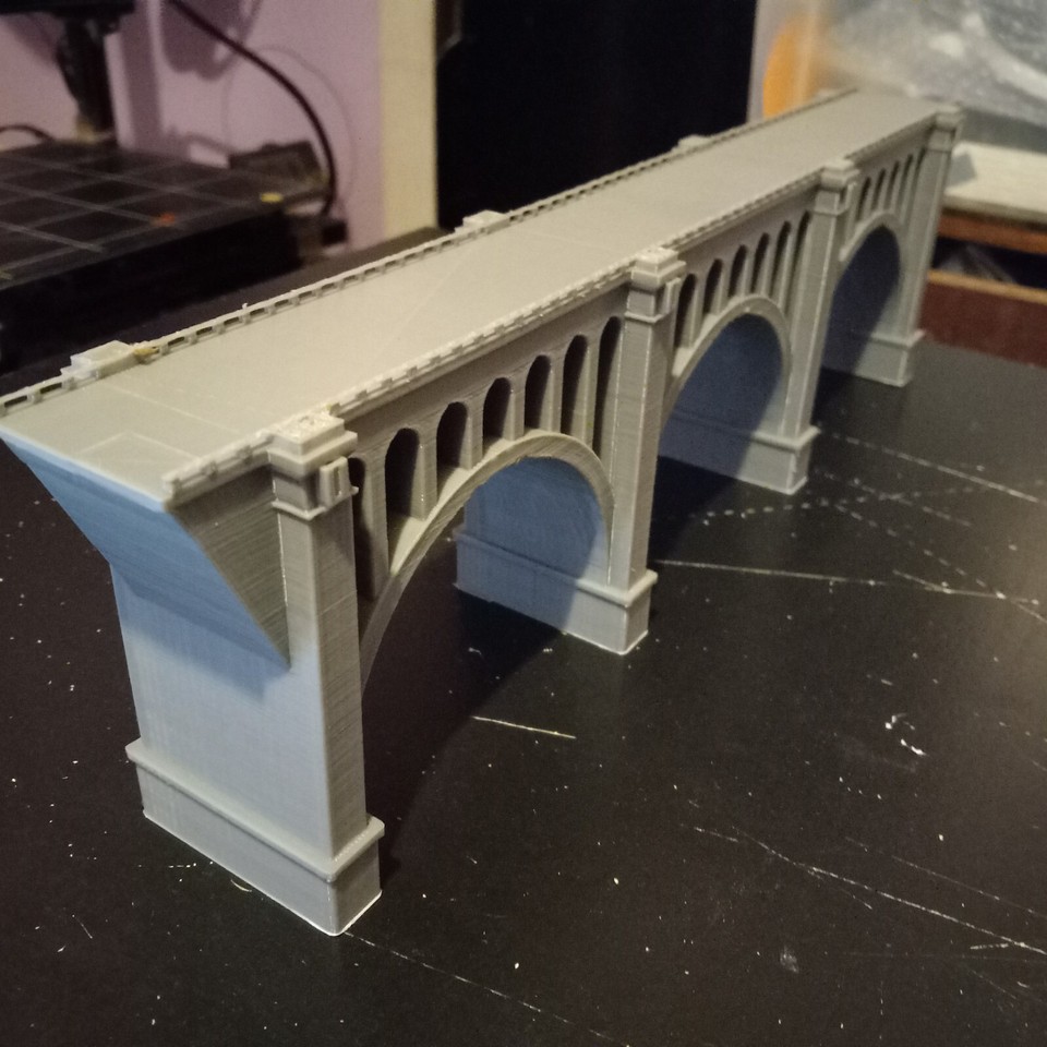 N Scale Bridge 18 Inch One Section Viaduct Arch Bridge 1 Lane Version ...