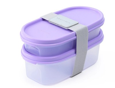 NEW Tupperware Oval 300ml & 500ml Elastic Strap Gr8 4 lunch picnics ...