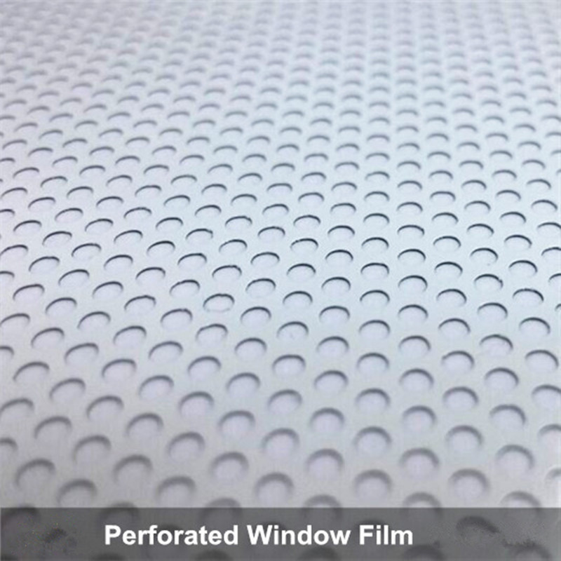 White One Way Vision Vinyl Wrap Film Tint Car Perforated Media Print 20 ...