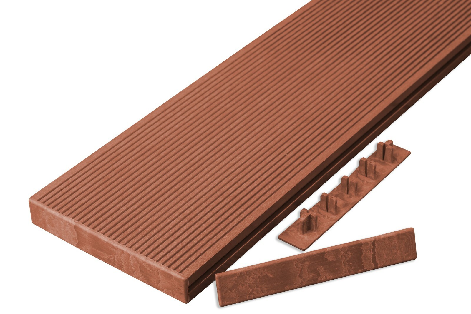 Composite Hollow Decking Board End Cap Trim for use with Cladco 5-hole ...